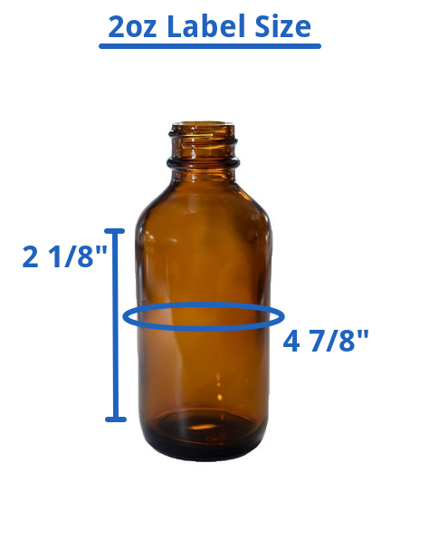 What Size Label Will Fit Your 2oz Boston Round Bottle Glass Bottle 