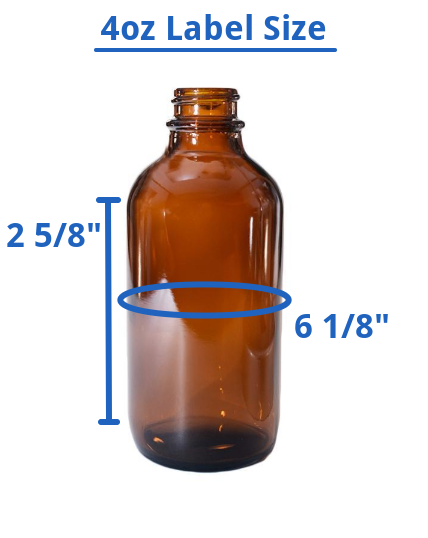 What Size Label Will Fit Your 4oz Boston Round Bottle 22 400 And 24 